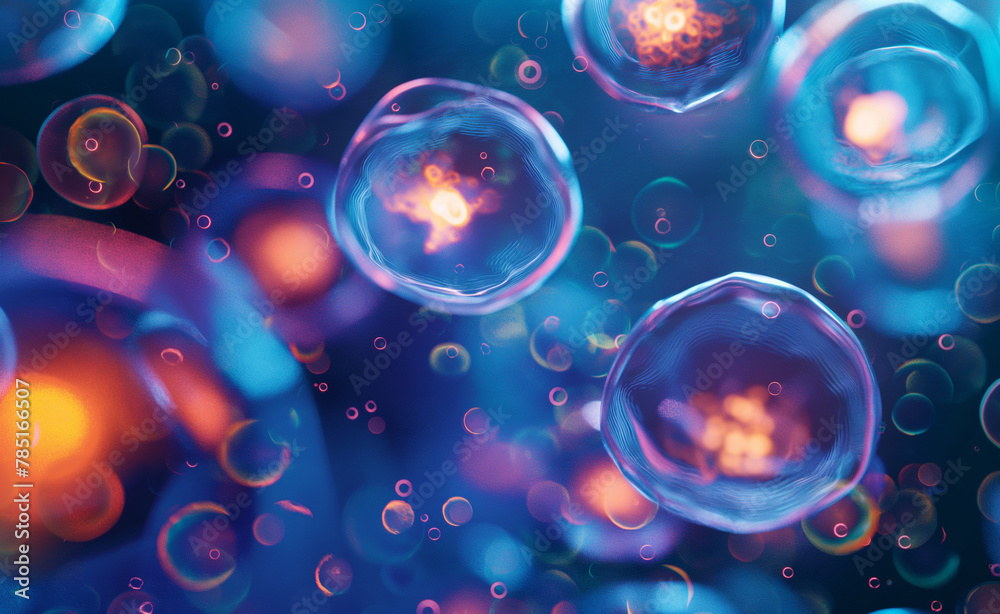 Microscopic Marvels: Exploring Human Cells and Stem Cells. Human cell ...