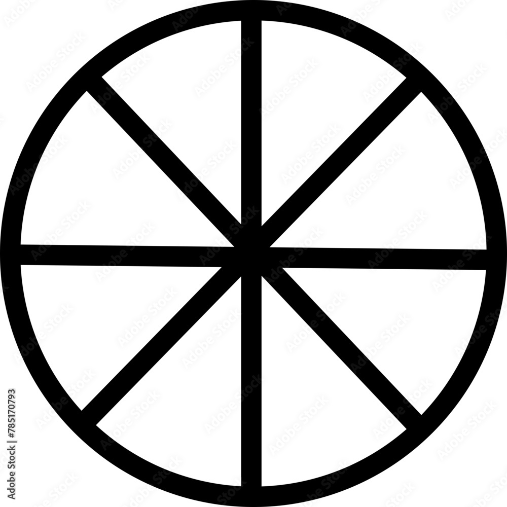 Segmented circle icons isolated on a transparent background. Various ...