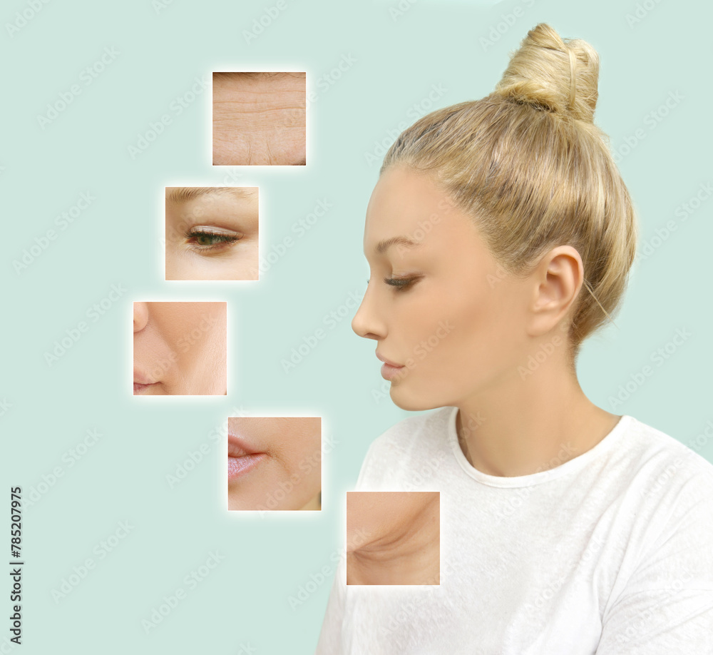 Signs of skin aging,signs of premature aging, Wrinkles and fine lines ...