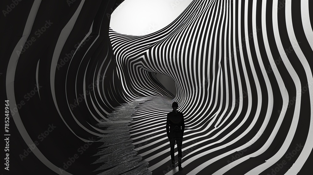 Explore the depths of the mind with a minimalist worms-eye view ...