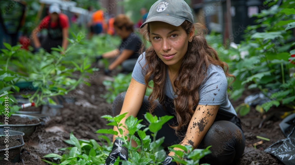 Community Gardening: Candid snapshots of people from diverse ...