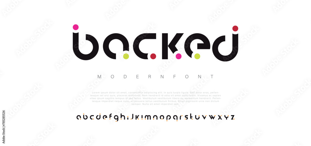Bocked Minimal modern alphabet fonts. Typography minimalist urban ...