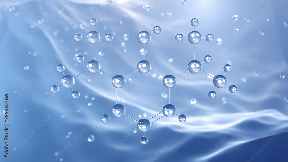 propofol molecular structure, 3d model molecule, diprivan, structural ...