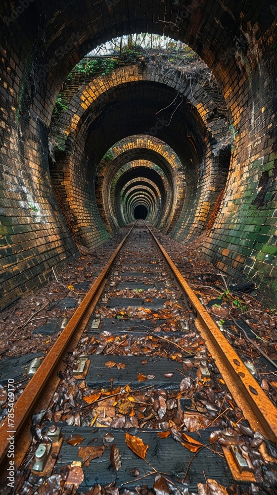 Secret railway tunnel leading to an underground manufacturing facility ...