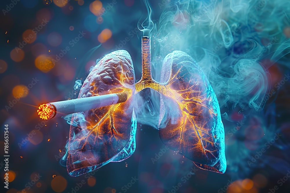 The Devastating Impact of Cigarette Smoke on Human Lungs, Leading to ...