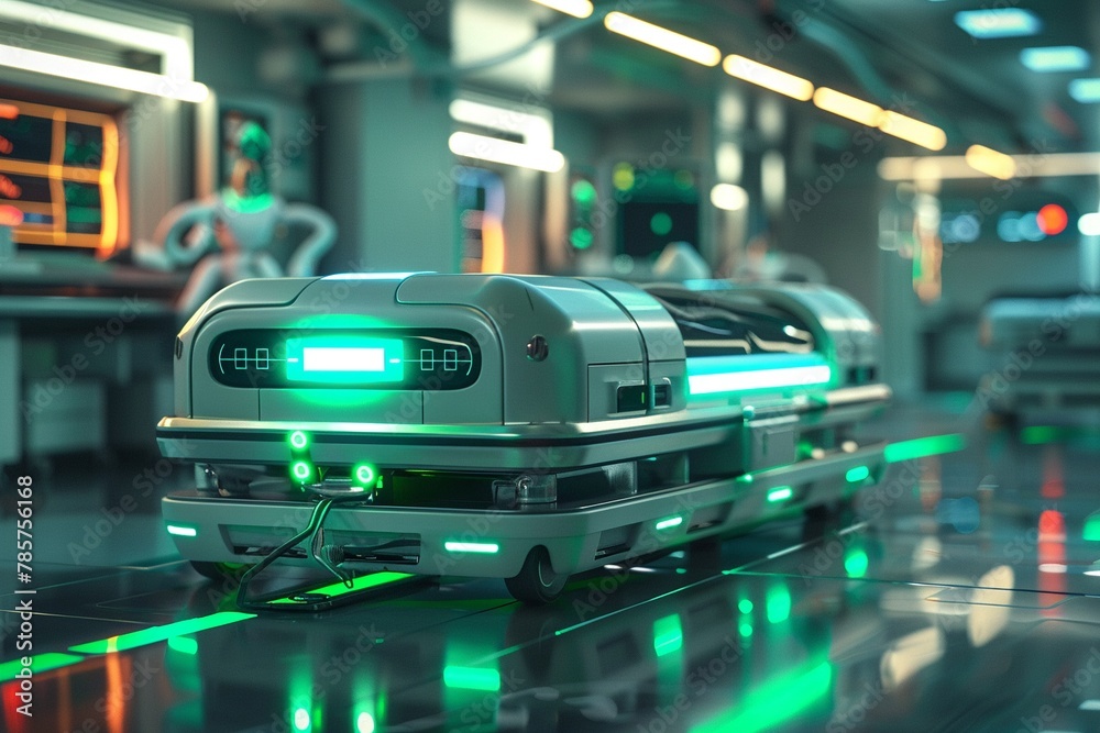 3D Render Futuristic Defibrillator Sleek, futuristic defibrillator with ...