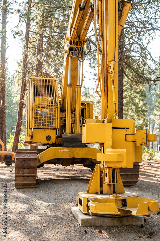 Chiloquin, Oregon, 8.8.2023 - Modern tree cutter Industrial equipment ...