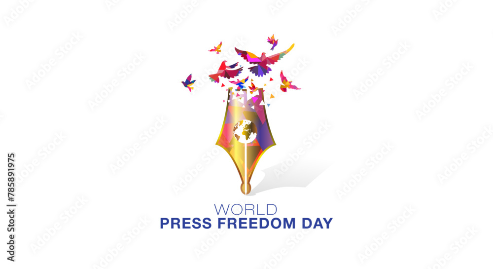 World press freedom day or Freedom of media and Journalism theme ...