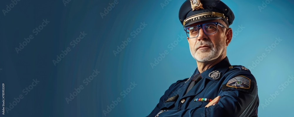police officer in full uniform exudes authority and professionalism ...