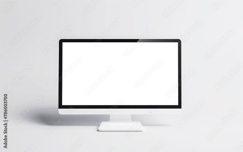 Blank LCD computer monitor screen mockup, a common sight for ...