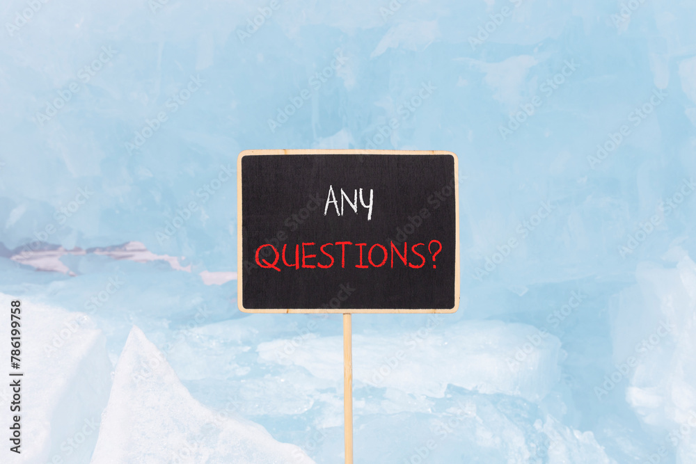 Any questions symbol. Concept words Any questions on beautiful yellow ...