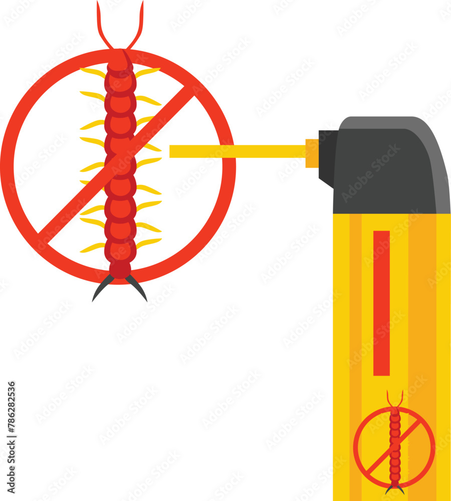 Centipede spray. Insecticide sprayed on insect pests, harmful beetles ...