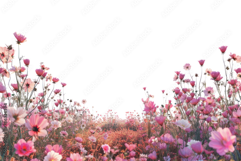 PNG Flower field backgrounds outdoors Stock Illustration | Adobe Stock