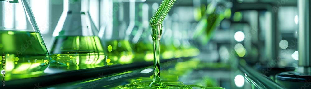 Ilustración de Stock Environmentally friendly solvents depicted as a ...