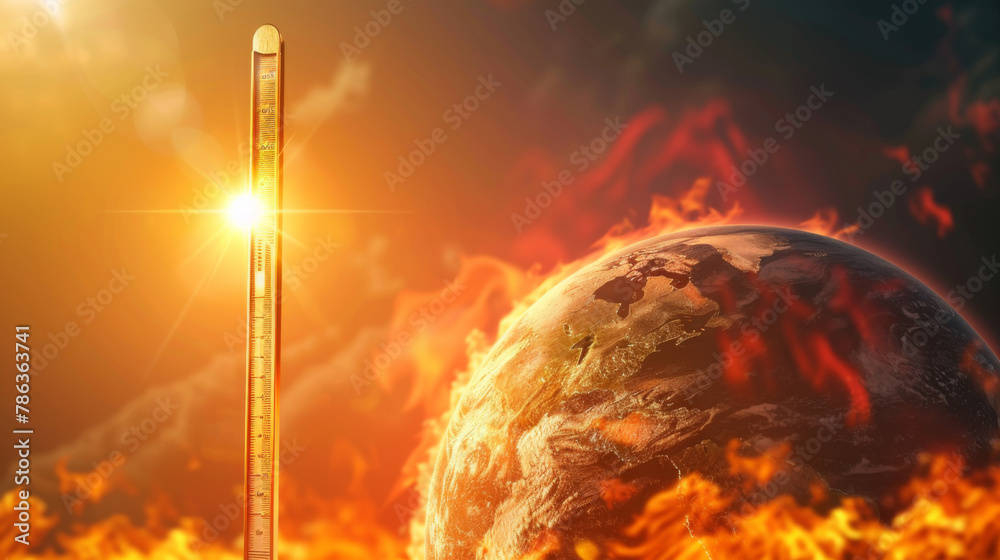 An impactful visualization of global warming with a thermometer ...