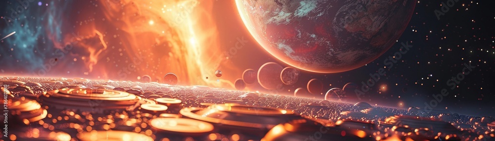 story series explaining basic concepts of wealth in a galaxy, using ...