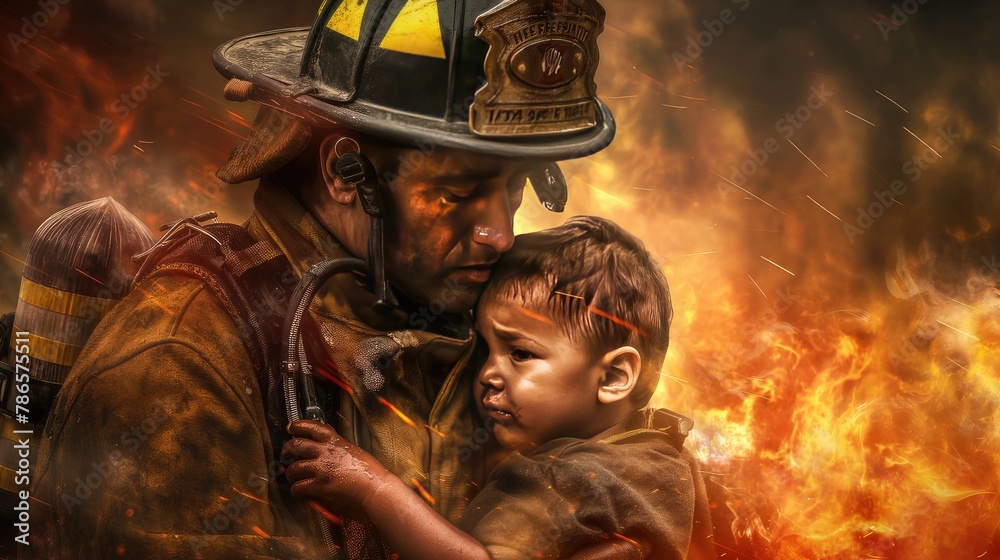 Experience the heroism! Witness a firefighter's bravery as they rescue ...