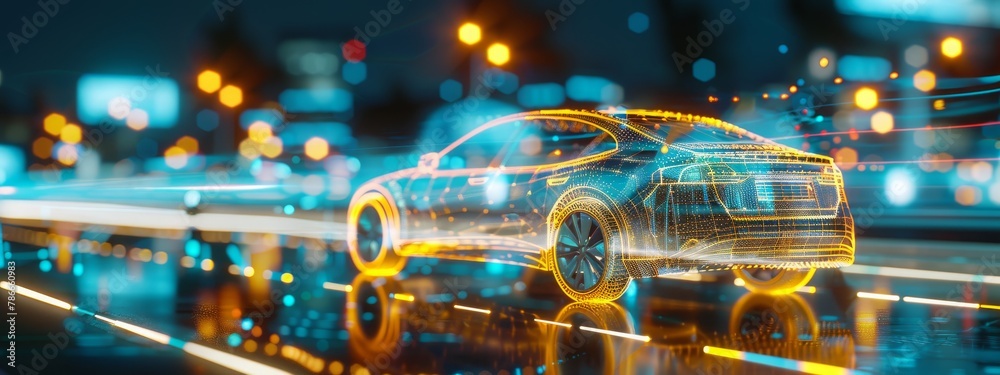 Automotive Engineer use technology of Virtual Electric Car in 3D Model ...