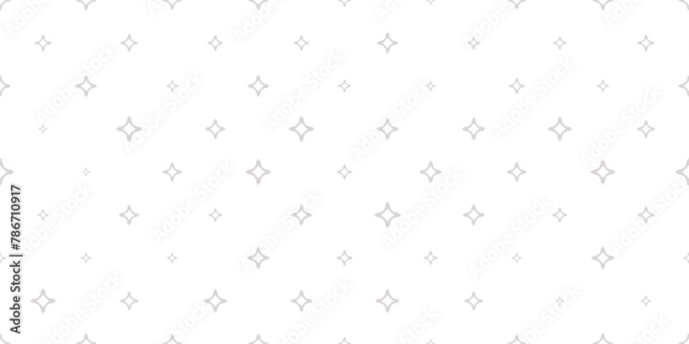 Subtle vector seamless pattern with small diamonds, outline stars ...