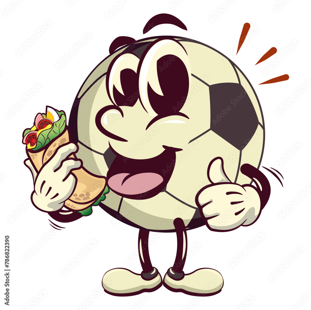 football soccer ball cartoon vector isolated clip art illustration ...