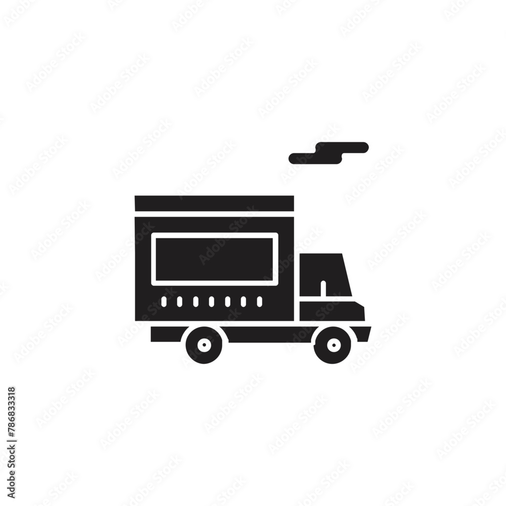 Set of Transportation Silhouette Icons. Bicycle, Train, Stop Station ...