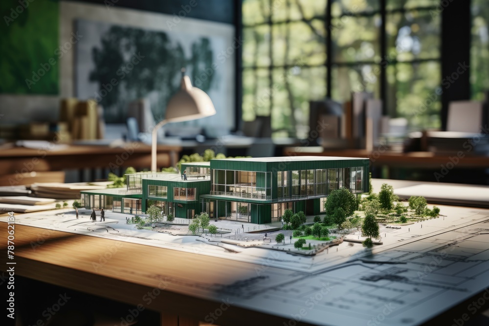 A creative studio environment where architects work together on a ...