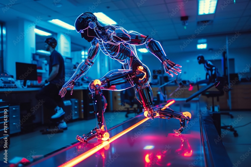 Biomechanical analysis with motion capture sensors, dynamic angle, well ...
