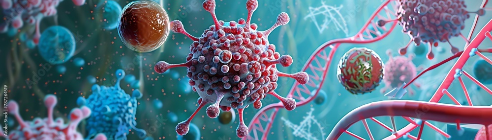 Educational diagram of basic biological constructs, DNA and cells ...