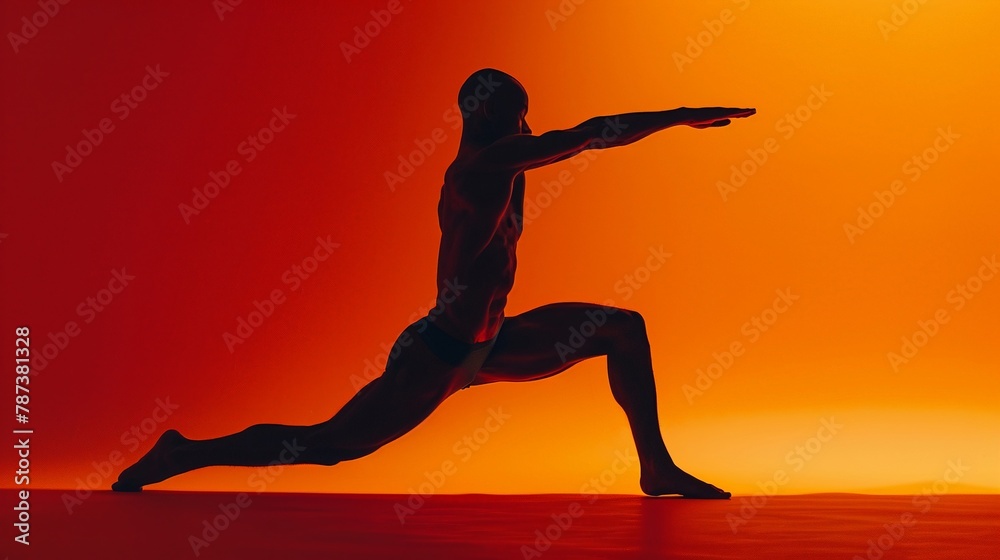 Illustration Stock Engage deep muscles by extending one foot stretched ...