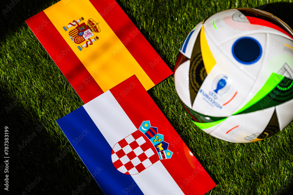Spain vs Croatia, Euro 2024 Group B football match at Olympiastadion ...