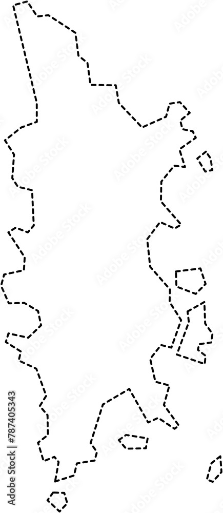 dash line drawing of phuket island map. Stock Illustration | Adobe Stock