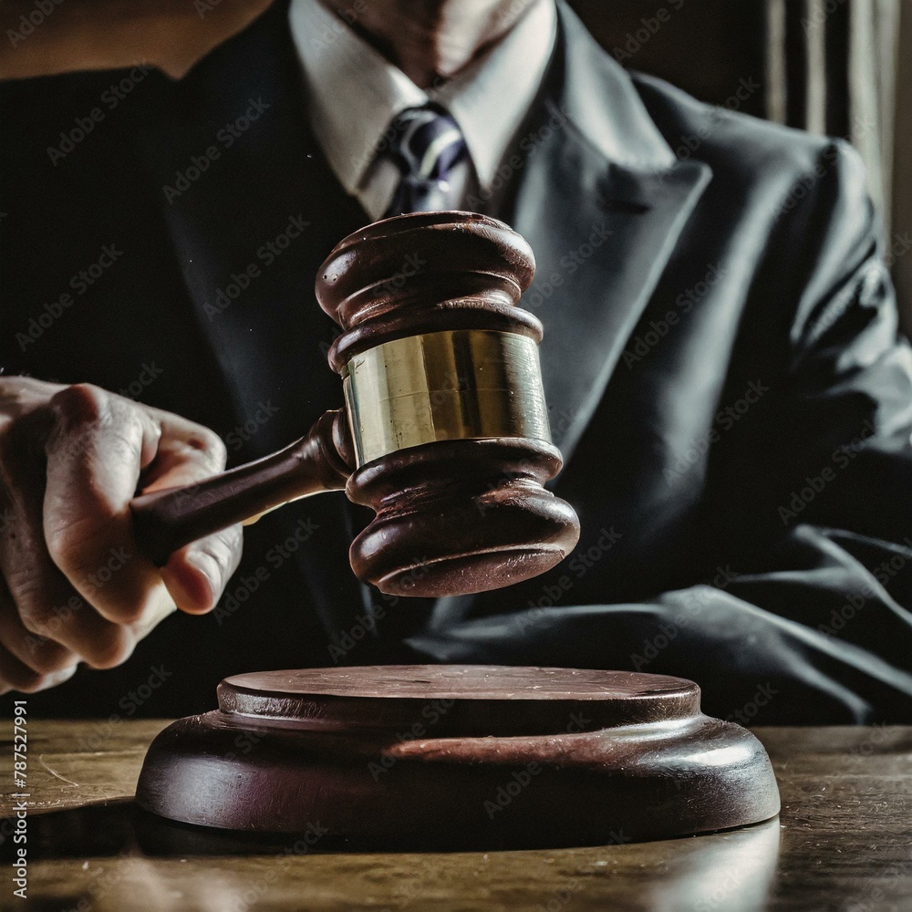 Judge slamming the Gavel - Making Judgement - Ending the Court Process ...