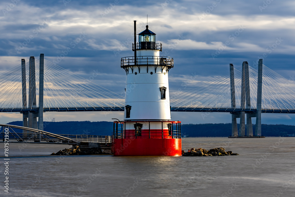 Foto de Stock Tarrytown Light, AKA Kingsland Point Light and Sleepy ...