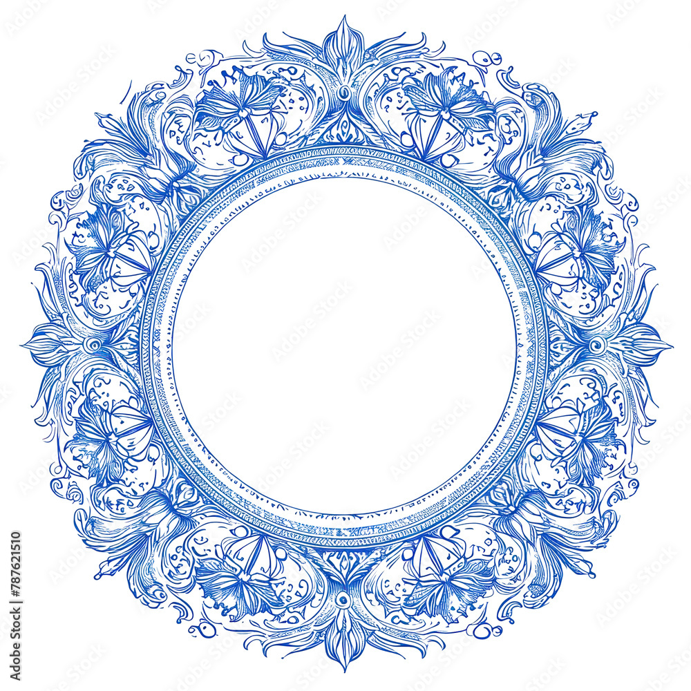 PNG Circle frame of Indian pattern sketch photography porcelain. Stock ...