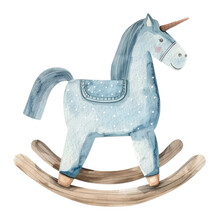 Rocking Horse Blue Clipart Free Stock Photo - Public Domain Pictures