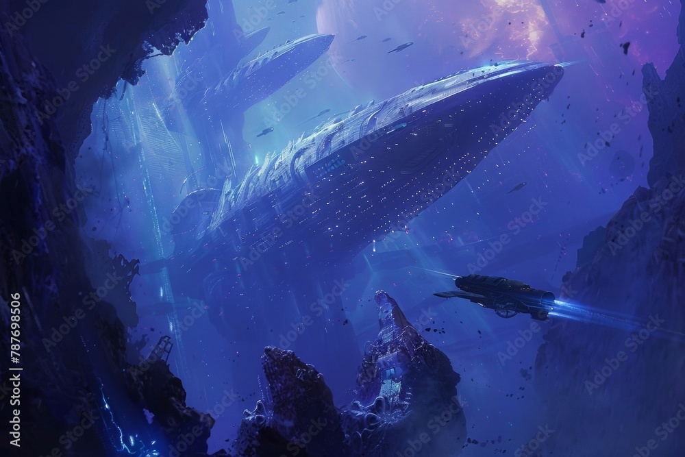 A spacefaring civilization, with interstellar ships exploring the ...