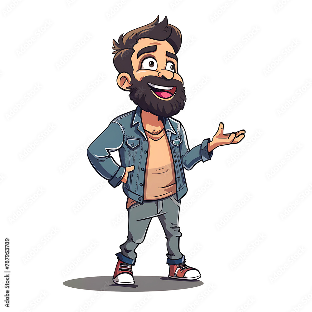 His constant jokes and pranks. cartoon styler, Funny man standing in ...