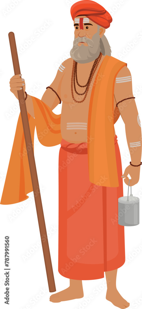 Sadhu Baba holyman, Sadhu saint of India for grand festival Stock ...