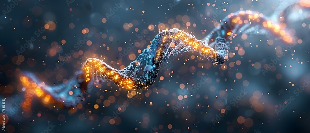 Exploring the DNA Spiral - The Future of Gene Editing. Concept Genome ...