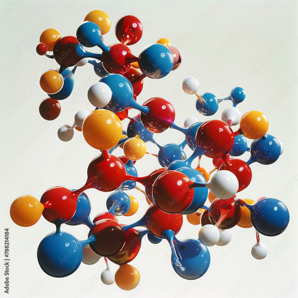 Ilustración de Stock Representation of a complex molecule | Adobe Stock