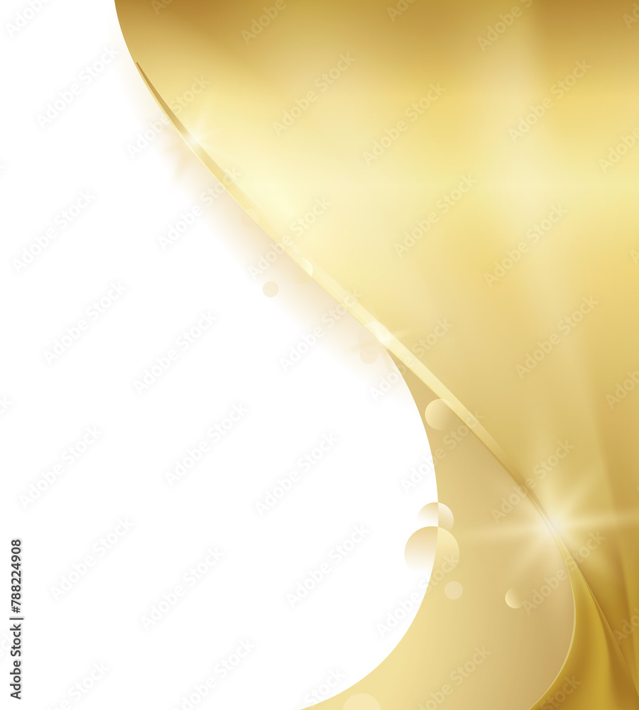 Border frame png golden wave design element Stock Illustration | Adobe ...