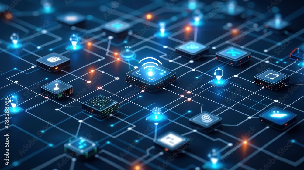 A network topology diagram illustrating the arrangement of devices and ...