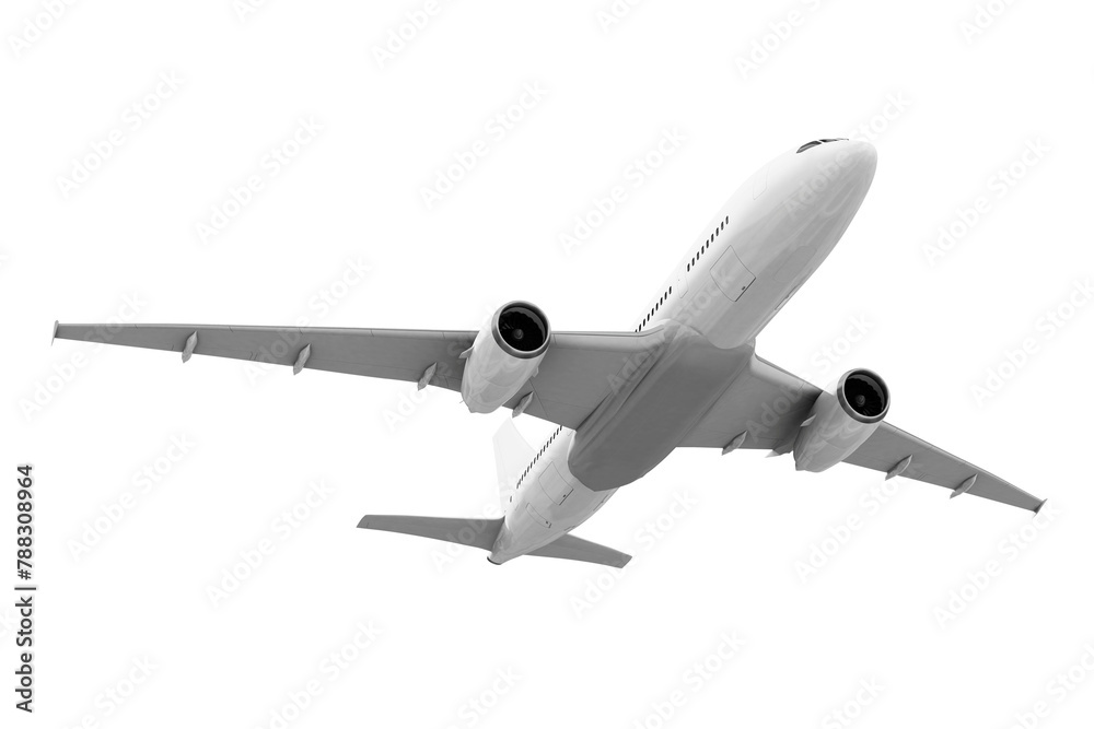 3D aircraft png, air transportation, realistic vehicle on transparent ...