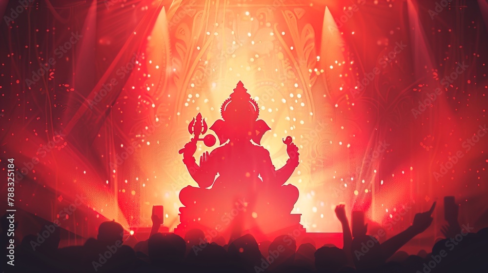 illustration of Lord Ganpati background for Ganesh Chaturthi Stock ...