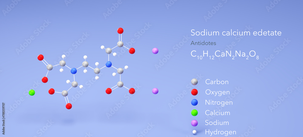 Stock-Illustration „sodium calcium edetate molecule, molecular ...