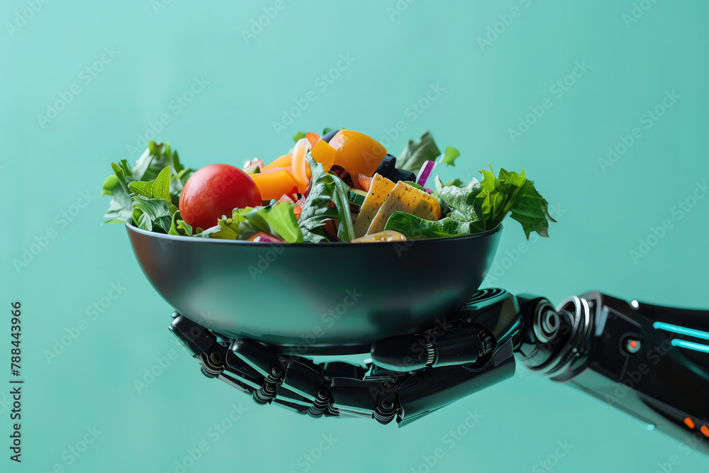 Illustration Stock An ultra-modern, futuristic food ad with a highly ...