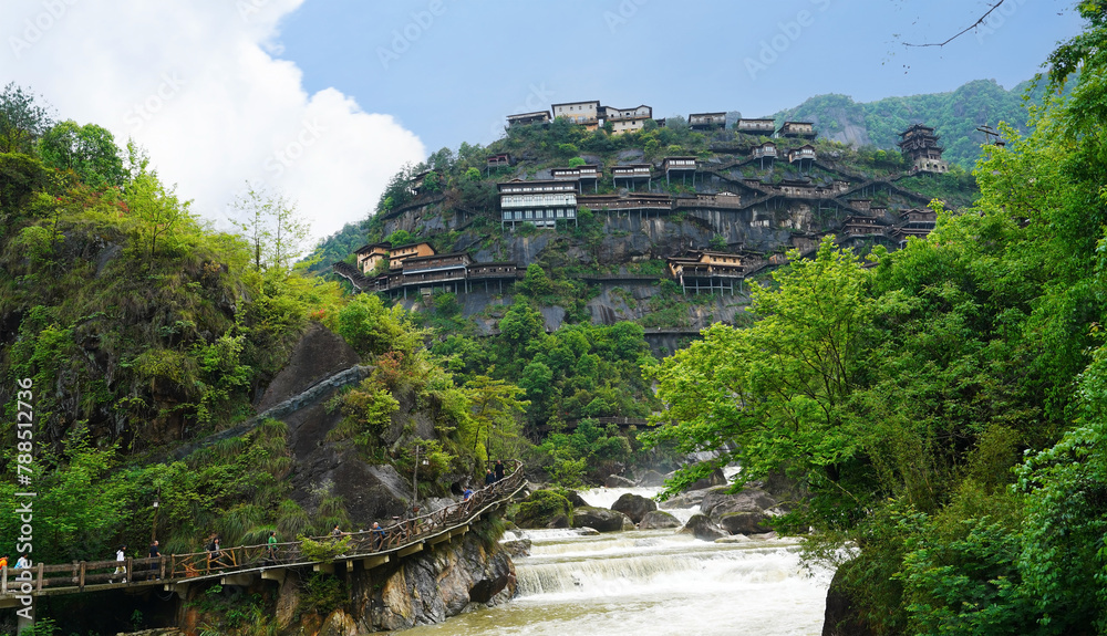 Wangxian Valley, China's tourist attractions, with waterfalls and ...