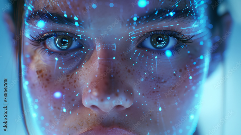 Photo Stock AI-powered facial recognition, unmasking deepfakes by ...