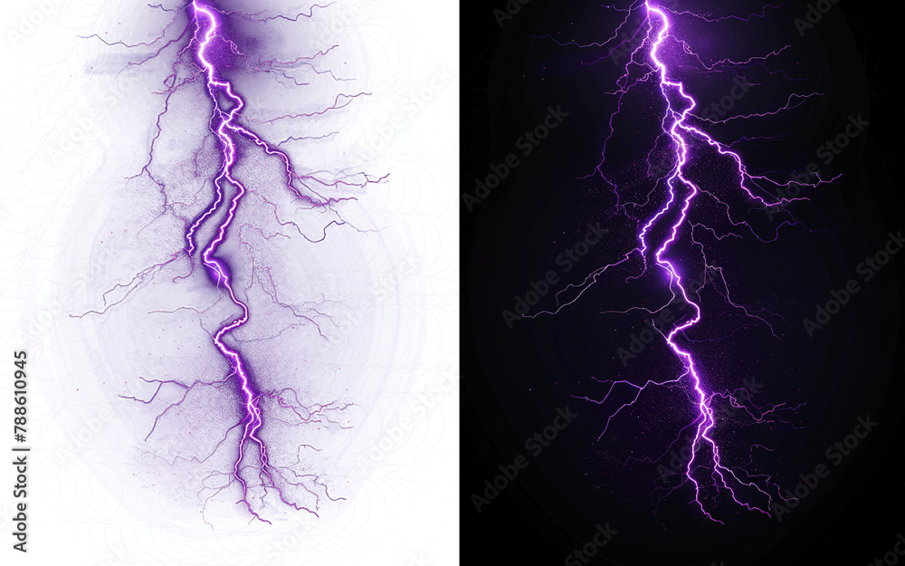 Colored Lightning Bolt Isolated on Transparent Background Translucent ...