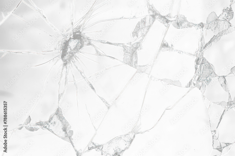 high-resolution image of cracked glass with detailed fracture lines on ...